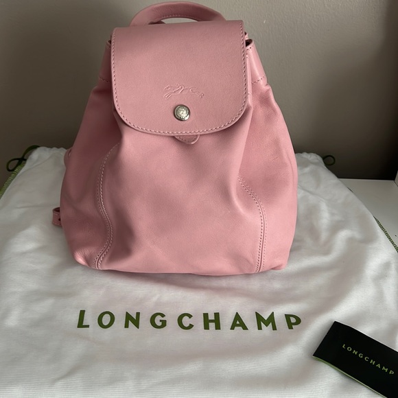 Longchamp | Bags | Longchamp Womans Leather Xs Backpack Girl Pink ...